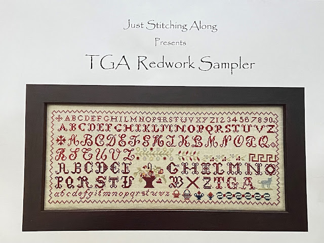 Just Stitching Along: New!! TGA Redwork Sampler!