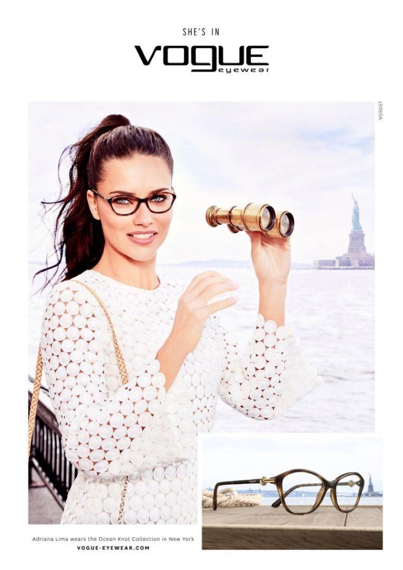 Vogue Eyewear Fall/Winter 2016 Campaign featuring Adriana Lima