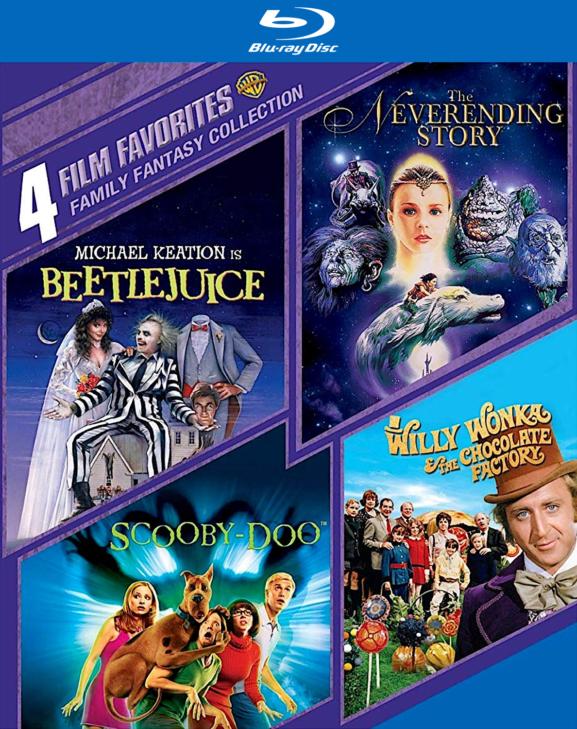 blu-ray and dvd covers: WARNER BROTHERS 4-FILM COLLECTION BLU-RAYS