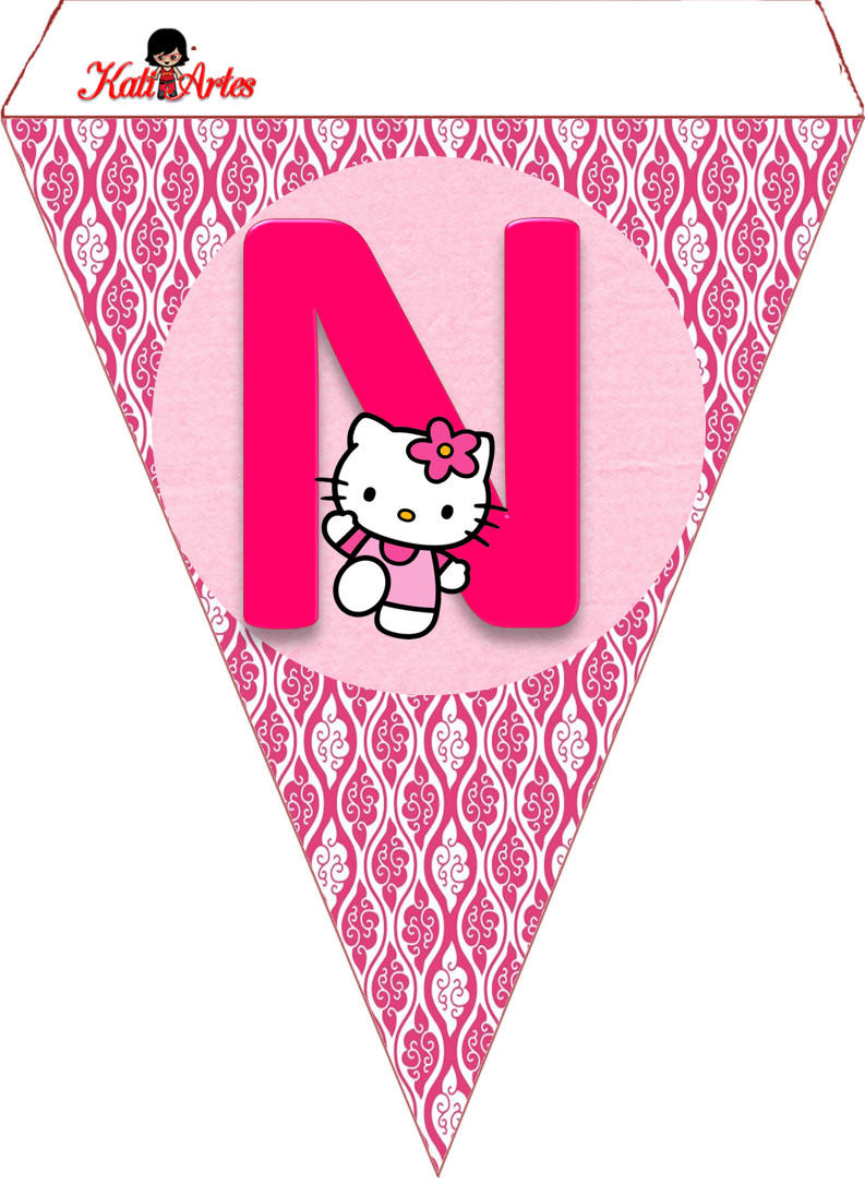 Hello Kitty Free Printable Bunting. - Oh my Alfabetos!