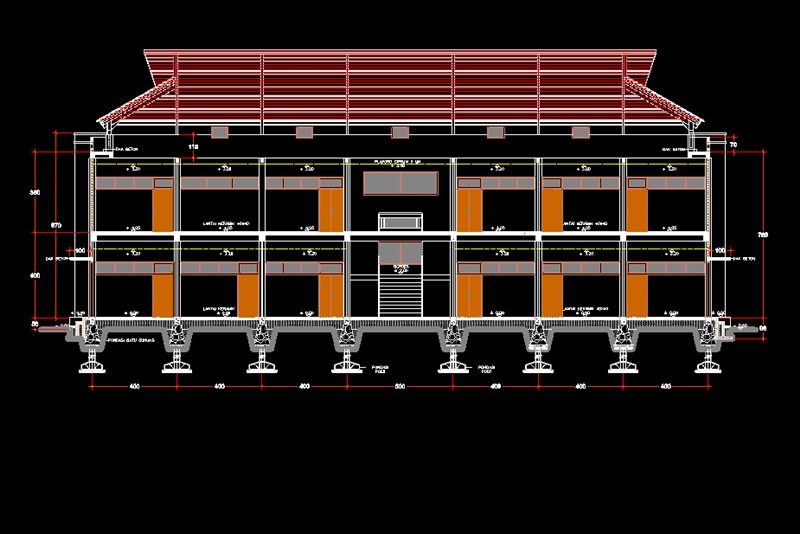 Gambar Kerja Desain Gedung Aula Atau Gedung Konser File Dwg Kaula - Riset