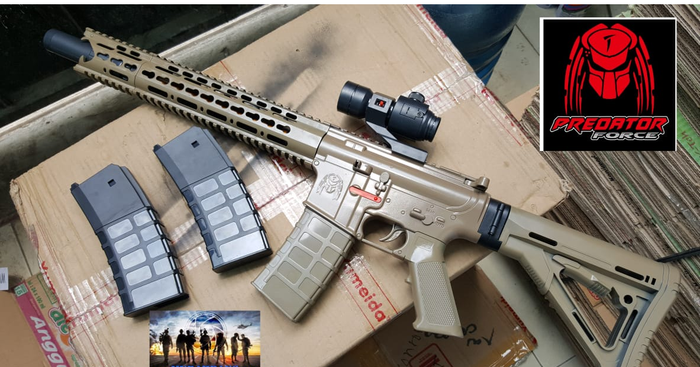 jual airsoft gun m4 predator lvoa wirecutter tan