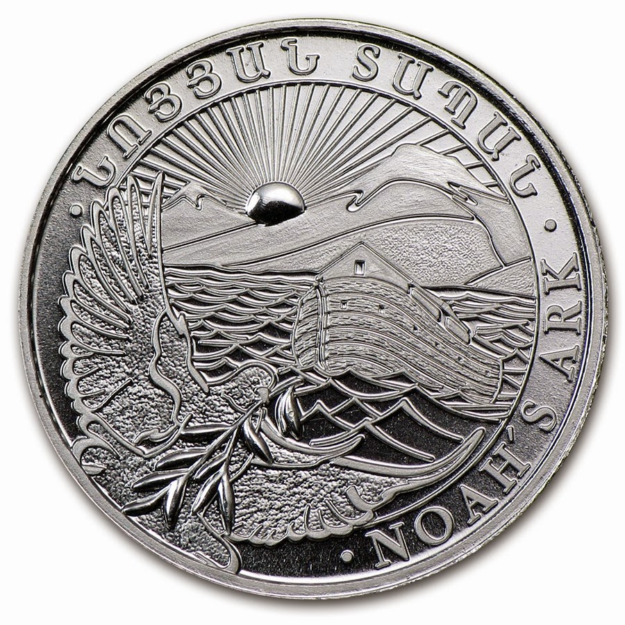 SUZI Q'S ESTATE FINDS: 2012 Noah's Ark 1/4 oz Silver Coin Armenia 100 ...