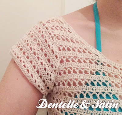 Dentelle et Satin: Robe de plage au crochet - Crochet : Beach dress