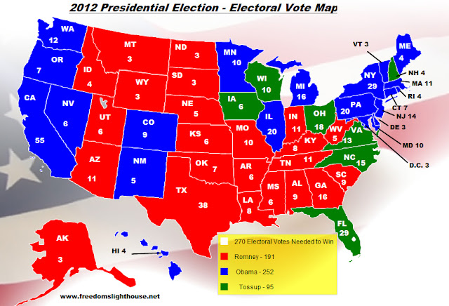EBL: 2012 Presidential Election Interactive Map: Romney has a tough ...