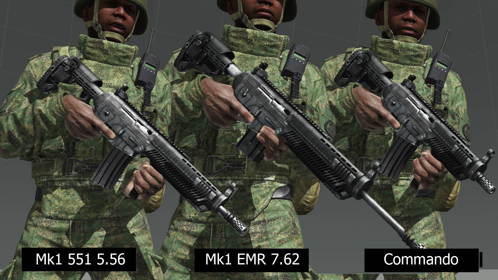 Mk1 EMR の 5.56 mm 弾仕様など Arma 3 に追加 Mk1 551 and Mk1 Commando アドオン | 弱者の ...