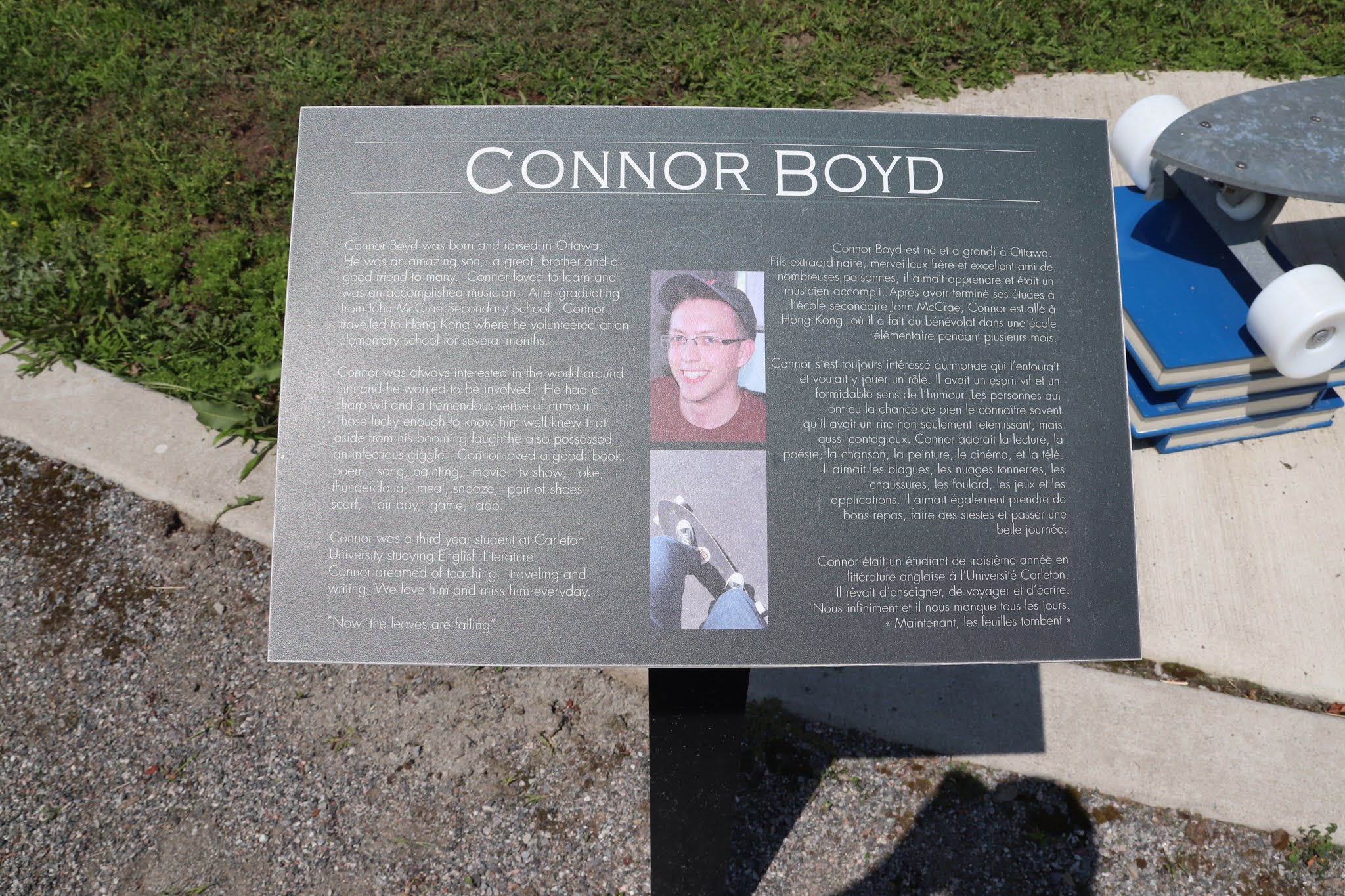 Memorials in Ottawa: Memorial Park at Fallowfield Station