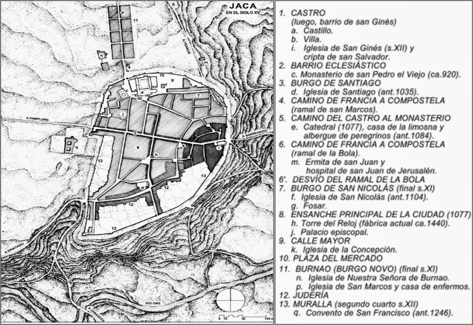 PLANOS Y MAPAS DE ARAGON: 14XX | JACA (recreación) | BETRÁN