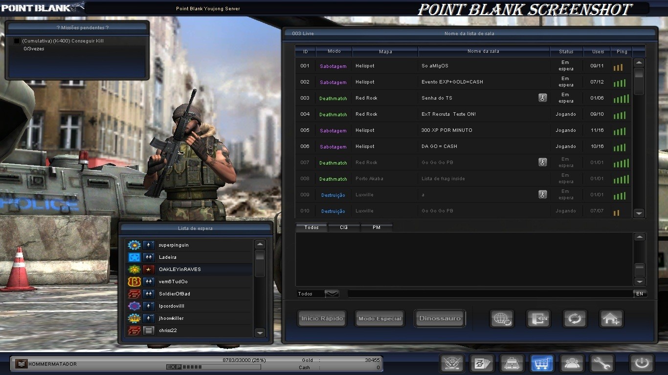 Point Blank ScreenShot: OAKLEY no lobby