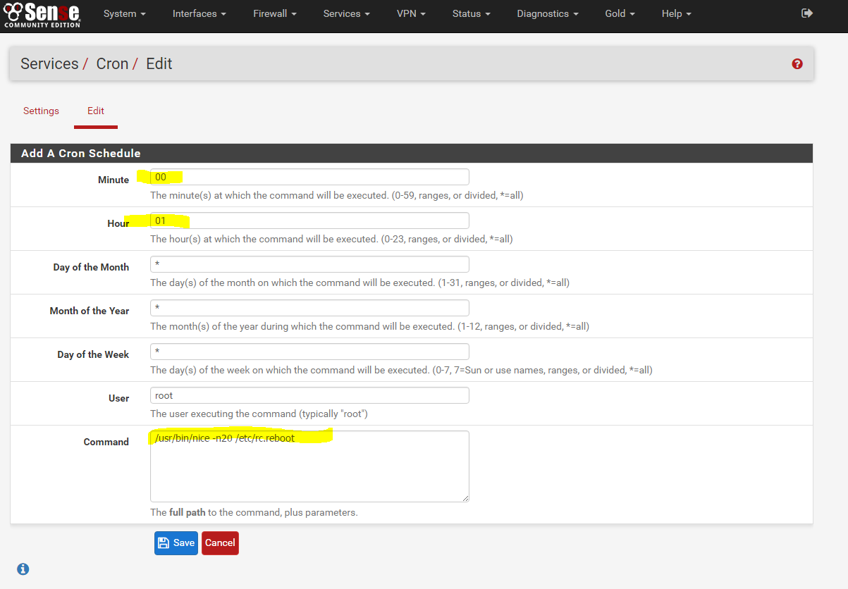การ Config ค่าให้ ระบบ pfSense Firewall 2.3 Reboot เครื่องอัตโนมัติ ...