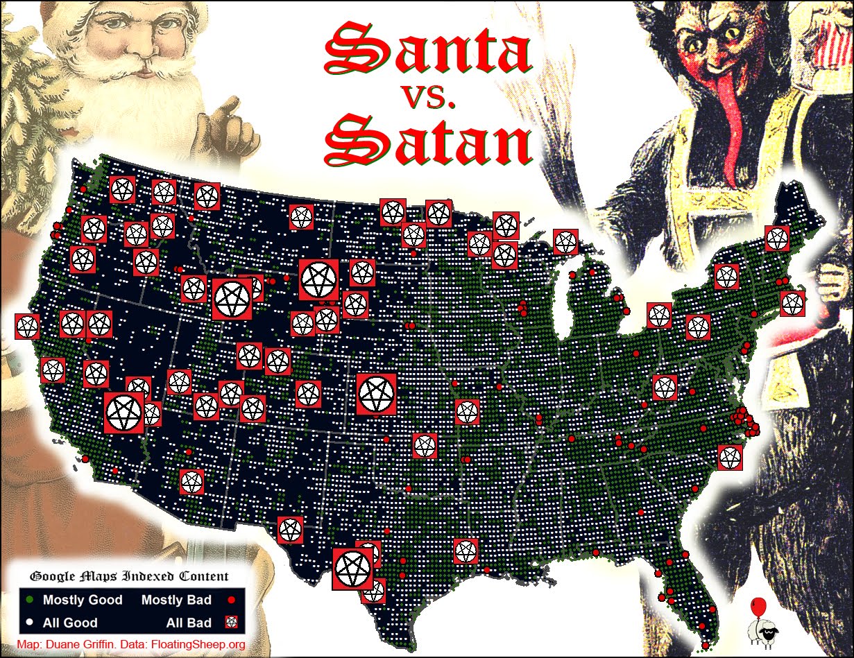 floatingsheep: Holiday Map Contest Winner: Santa vs. Satan