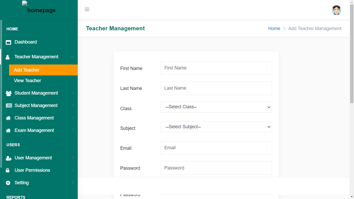 Free Source code in php mysql School Examination Management System Project