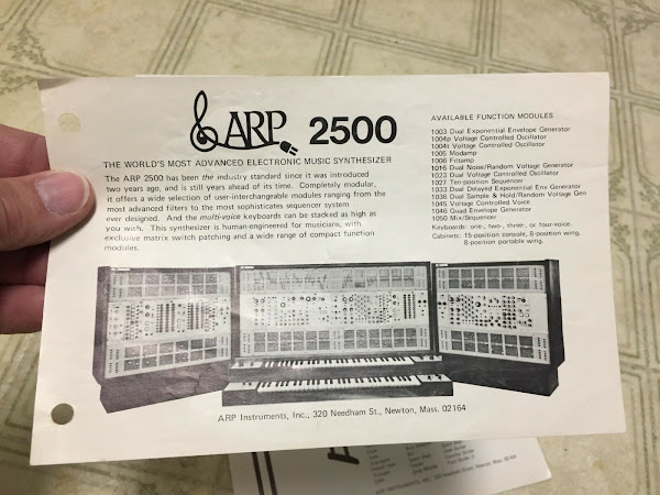 MATRIXSYNTH: Vintage Small ARP Brochure with Dealer Listing