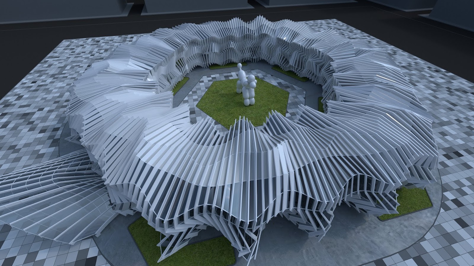 PARAMETRIC STUDY BUILDING + FACADE | Parabolic Design