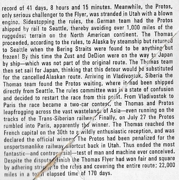 Thomas Flyer Scale Model Kit. Winner of the 1908 Great Race