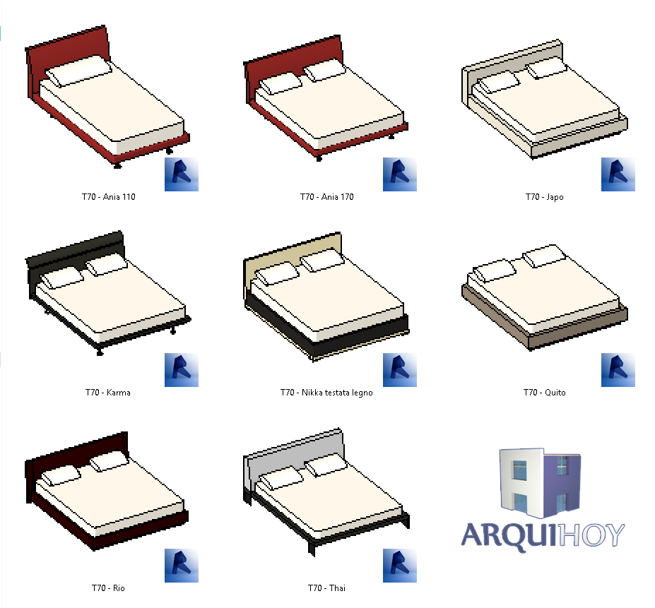 Familia Cama (RFA) | ArquiHoy-Revit