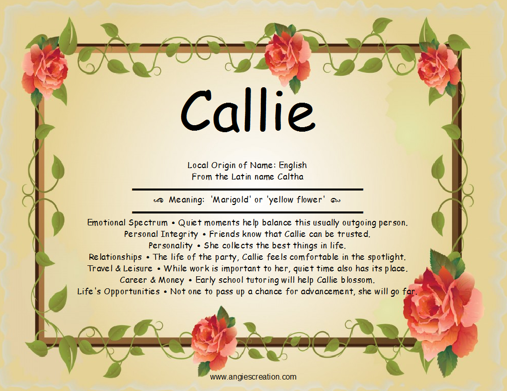 Callie Unique Names