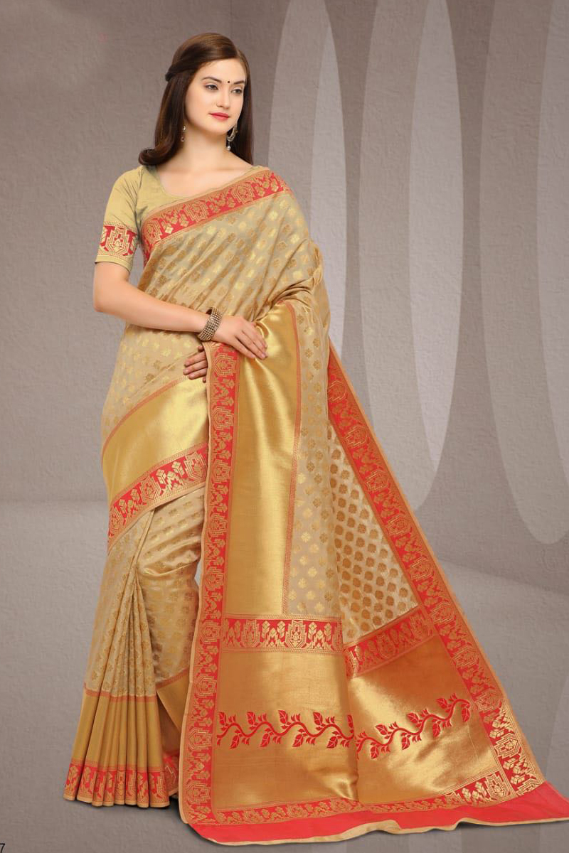 A Bundle Of Weaved Silk Festival Wear Sarees - 5240