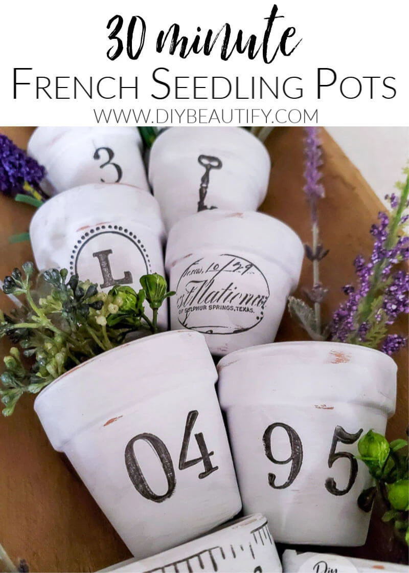 French Inspired Seedling Pots - DIY Beautify - Creating Beauty at Home