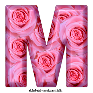 M. Michielin Alphabets: PINK ROSE ALPHABET ARIAL LETTER, NUMBERS PNG ...