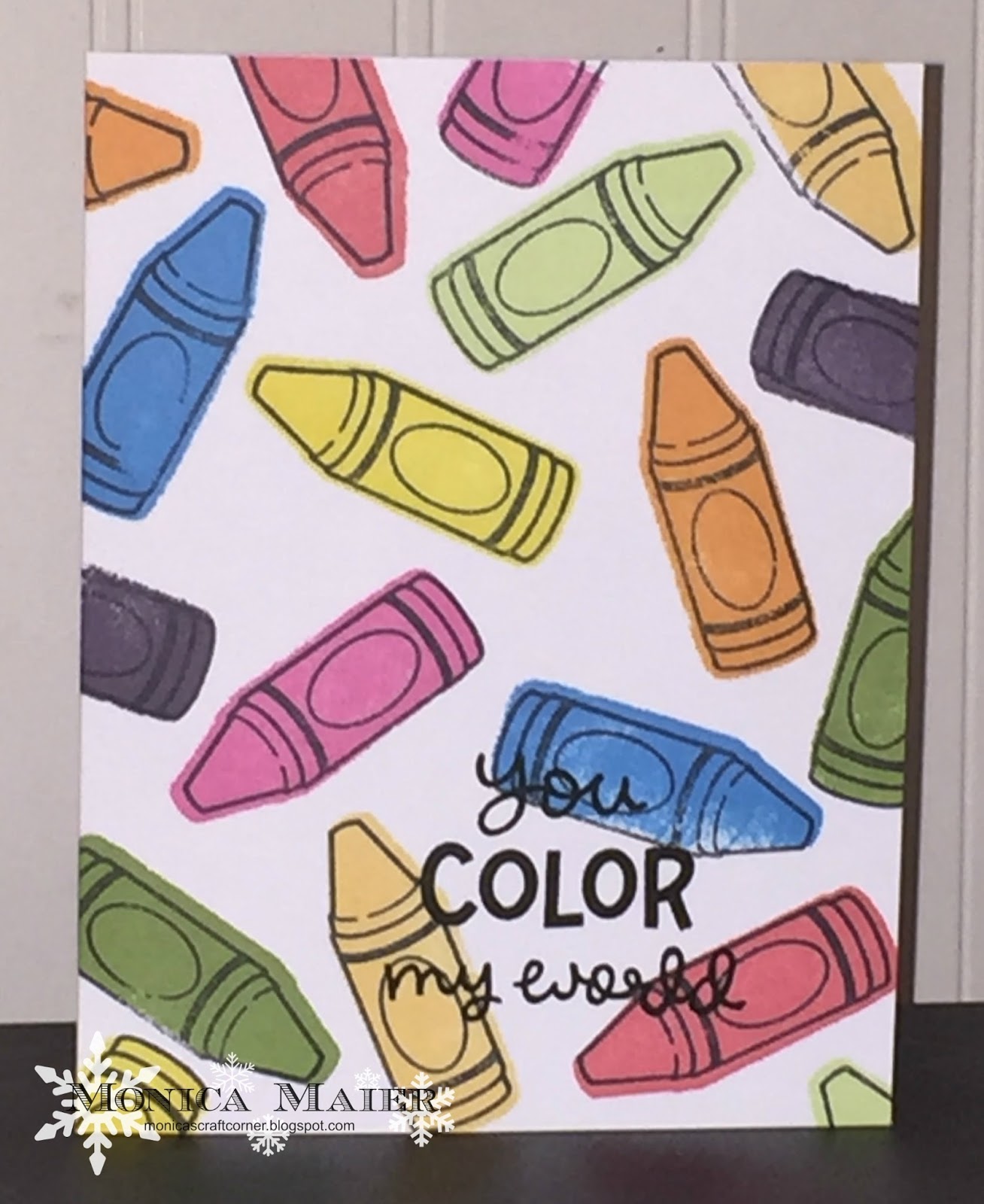 Monica's Craft Corner: You color my world