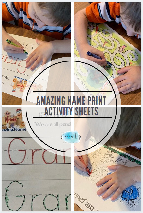 Cummins Life: Name Bookmarks and Amazing Name Print Activity Sheets ...