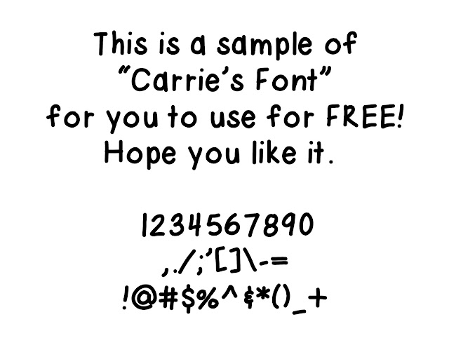 Clip Art by Carrie Teaching First: FREEBIE Carrie's Font by Clip Art by ...