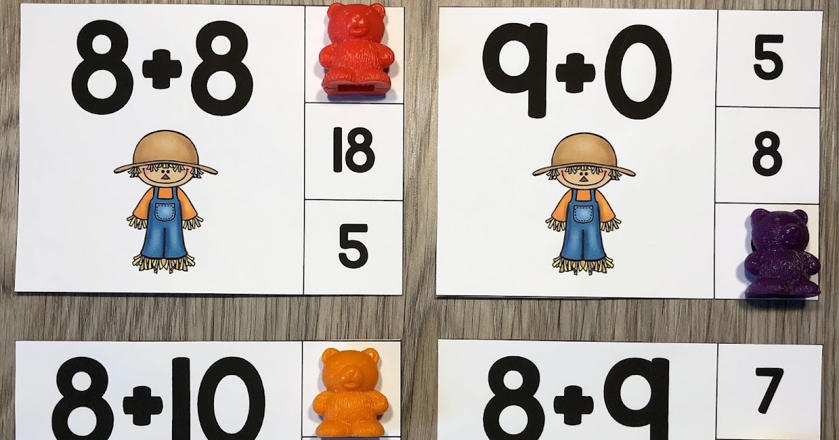 Grab These Easy to Prep Scarecrow Themed Addition Sums to 20 Clip Cards ...