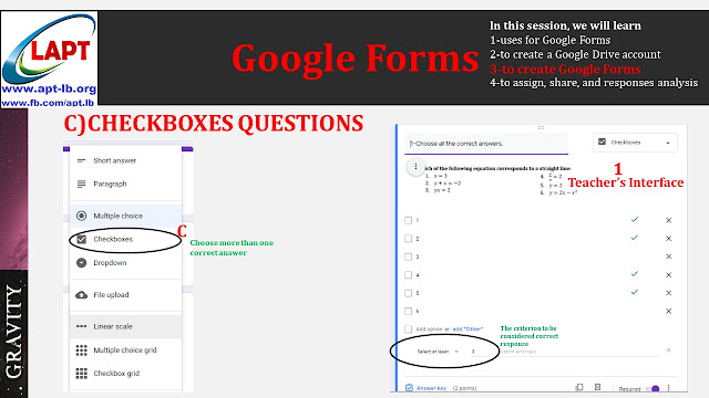 Creating quiz using Google forms