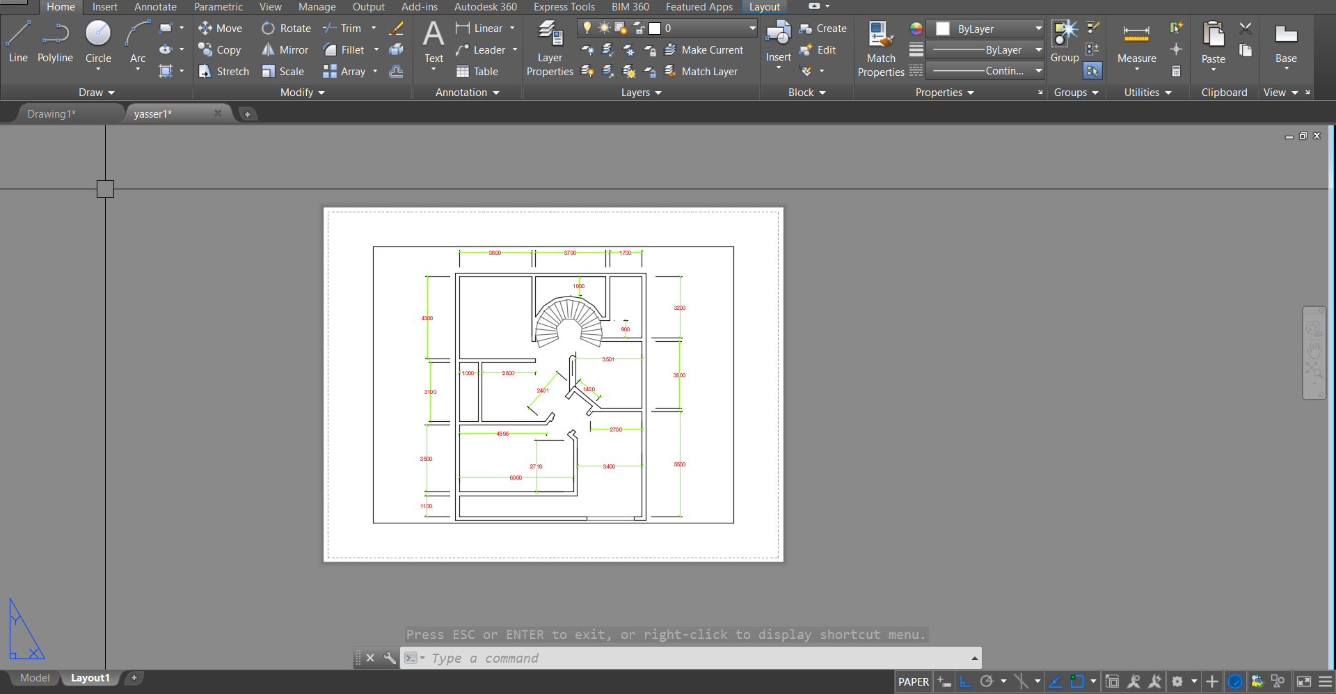 Steps for Page Setup in Autocad software in metric unit