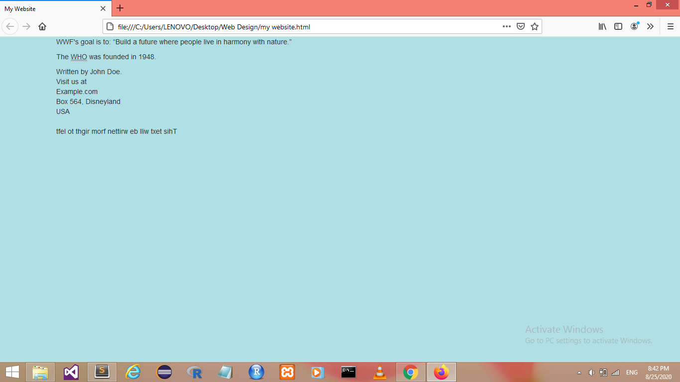 HTML Text- alignment/conversion, Text- Style HTML Text- alignment/conversion, Text- Style