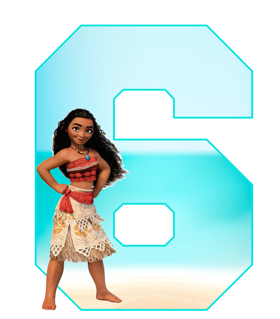 Kits imprimibles gratis : Números de Moana