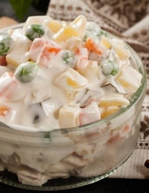 Russian Salad Recipe - Yummy Traditional