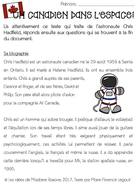 texte français 4ème avec questions