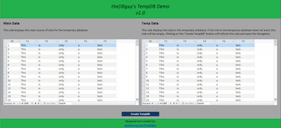 theDBguy's Access Blog: Temporary Database