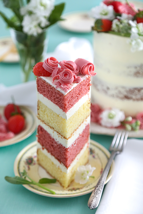 Wild Strawberry and Lemon Verbena Layer Cake | Sprinkle Bakes