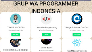 Grup WA Belajar Pemrograman - Link Grup Whatsapp Programmer Indonesia - LinkGrupWA