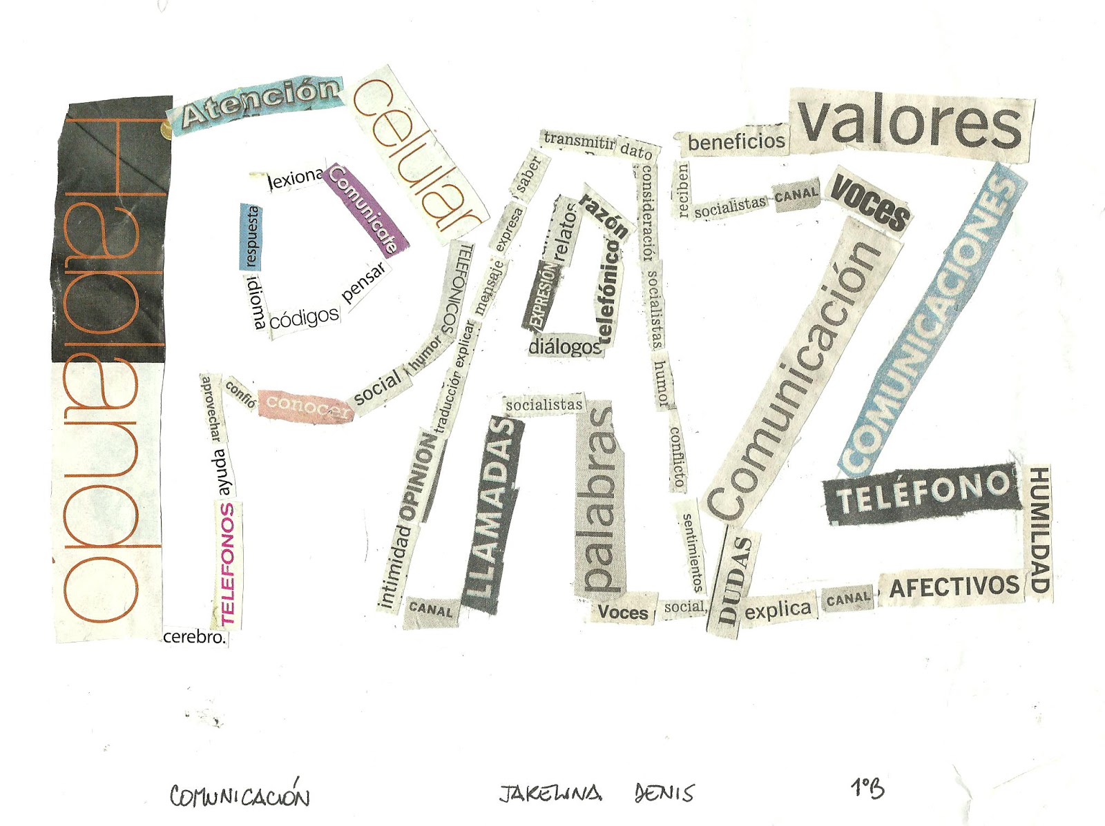 ALUCINANDO EN COLORES EPV: UN CALIGRAMA POR LA PAZ