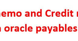 Oracle Application's Blog: Debit memo and Credit memo in oracle payables