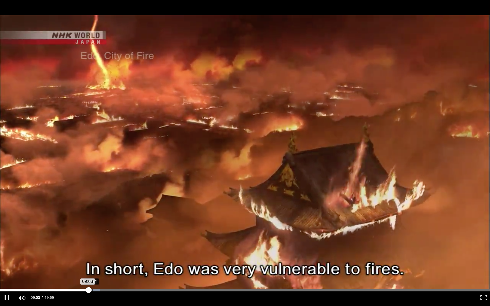 NHK Documentary: Root of Tokyo, Edo, the City of Fire 江戶-火災之城 (NHK紀實)