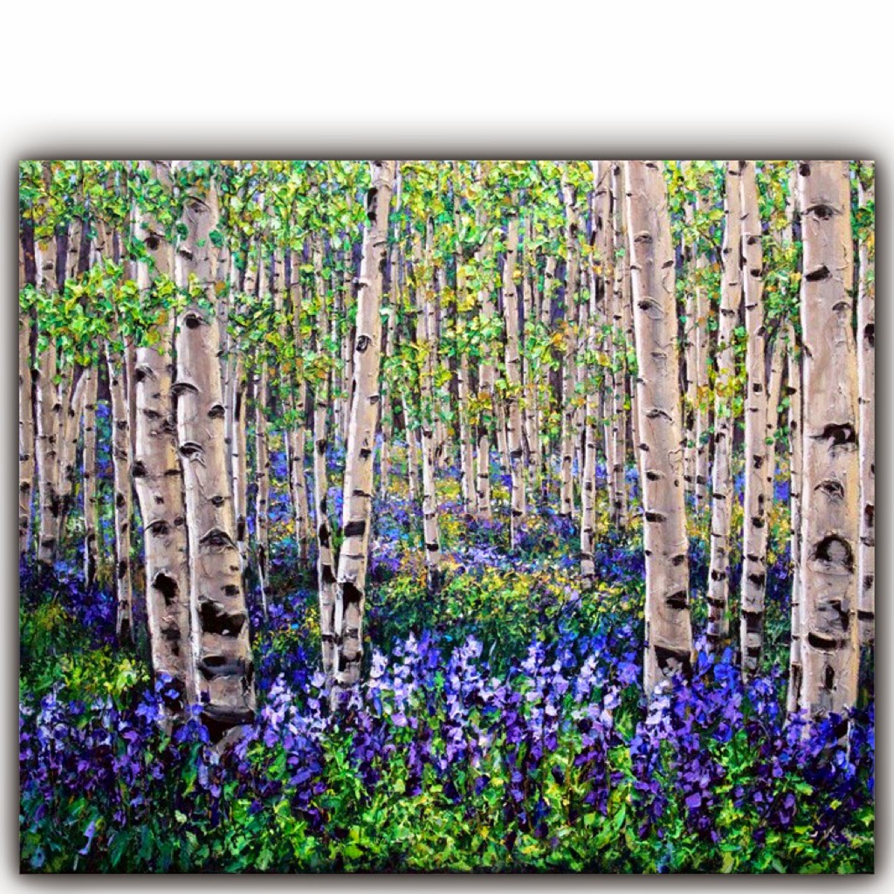 Aspen Paintings by Contemporary Aspen Artist Jennifer Vranes, Birch ...