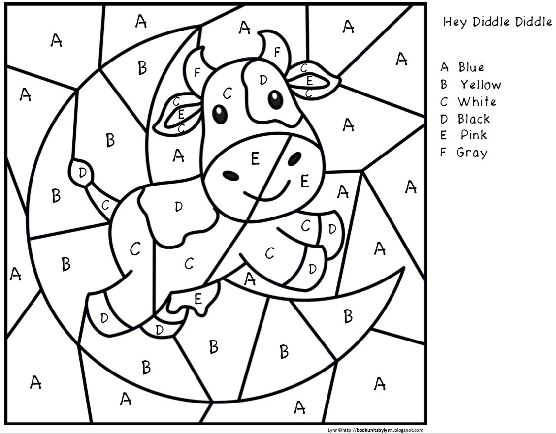 HEY DIDDLE DIDDLE COLOR CODE ~ Book Units by Lynn