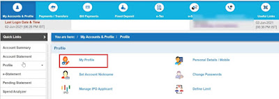 How to check my address in SBI account online?