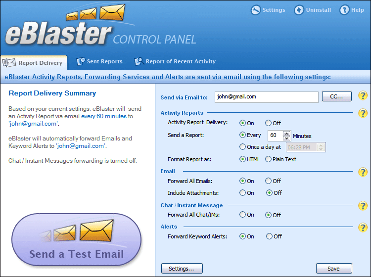 Eblaster computer monitoring software : ticofle