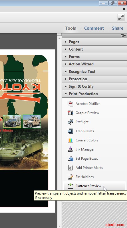 Ajoull: How to Convert PDF Text to Outlines in Adobe Acrobat X Pro