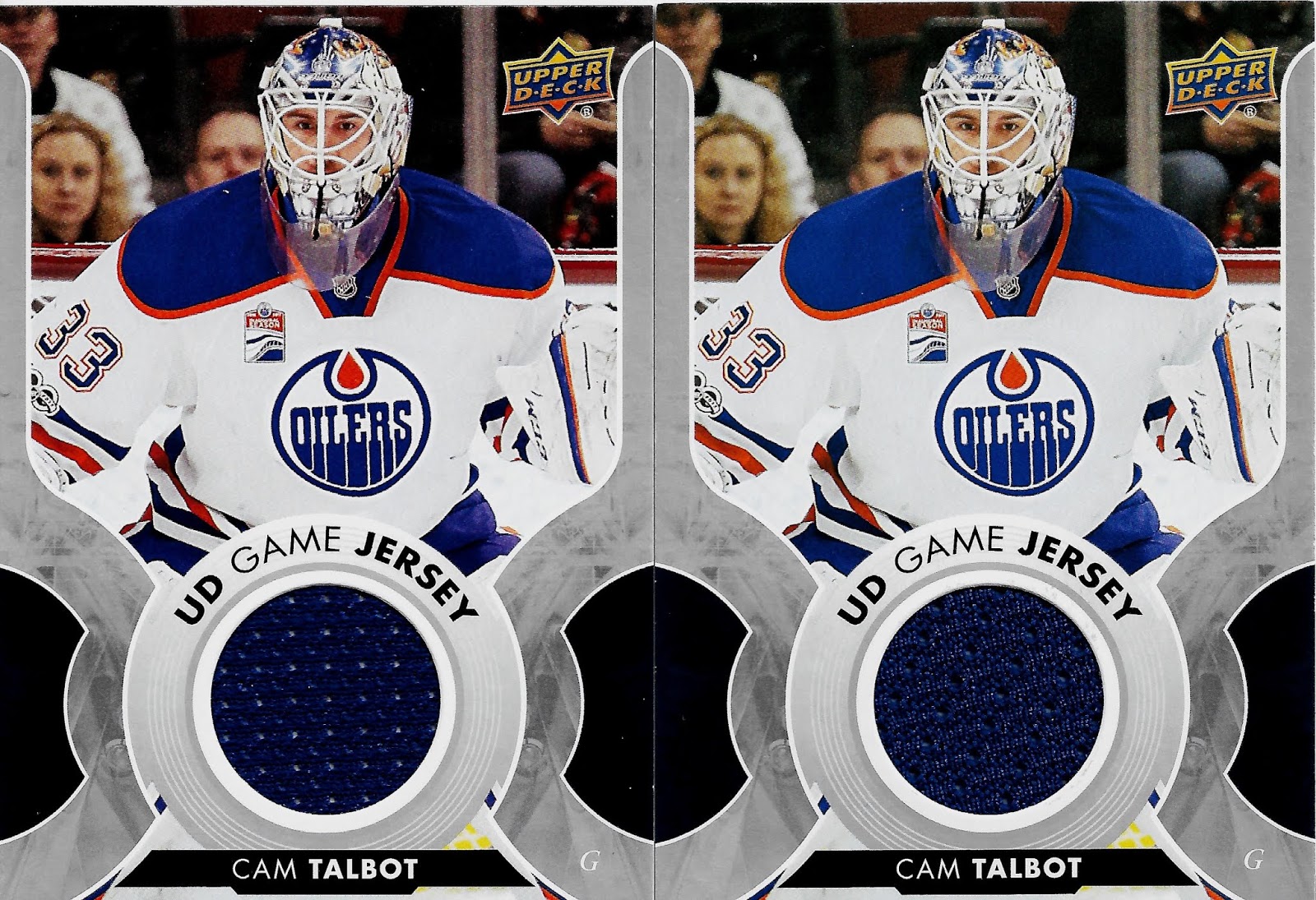 Hell's Valuable Collectibles: Cam Talbot: Two Jersey Cards