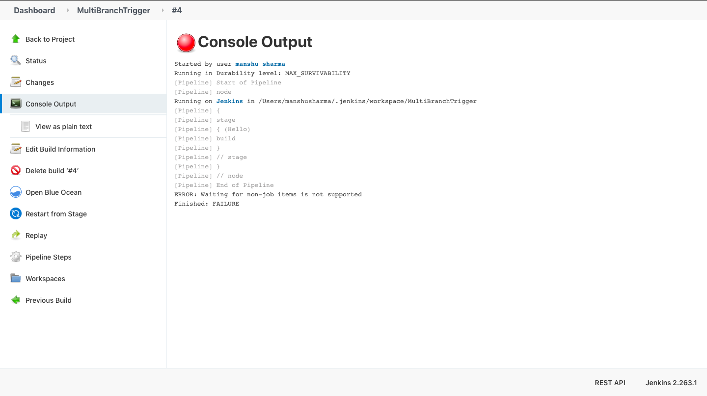 How To Trigger Scan Multibranch Pipeline Now