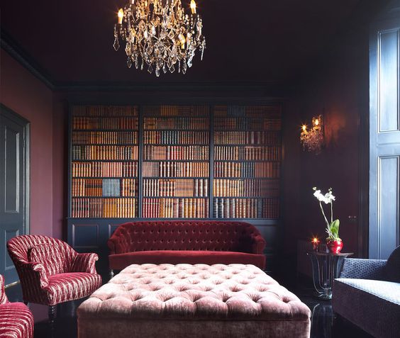 Eye For Design: Burgundy Colored Interiors, On Trend and Beautiful