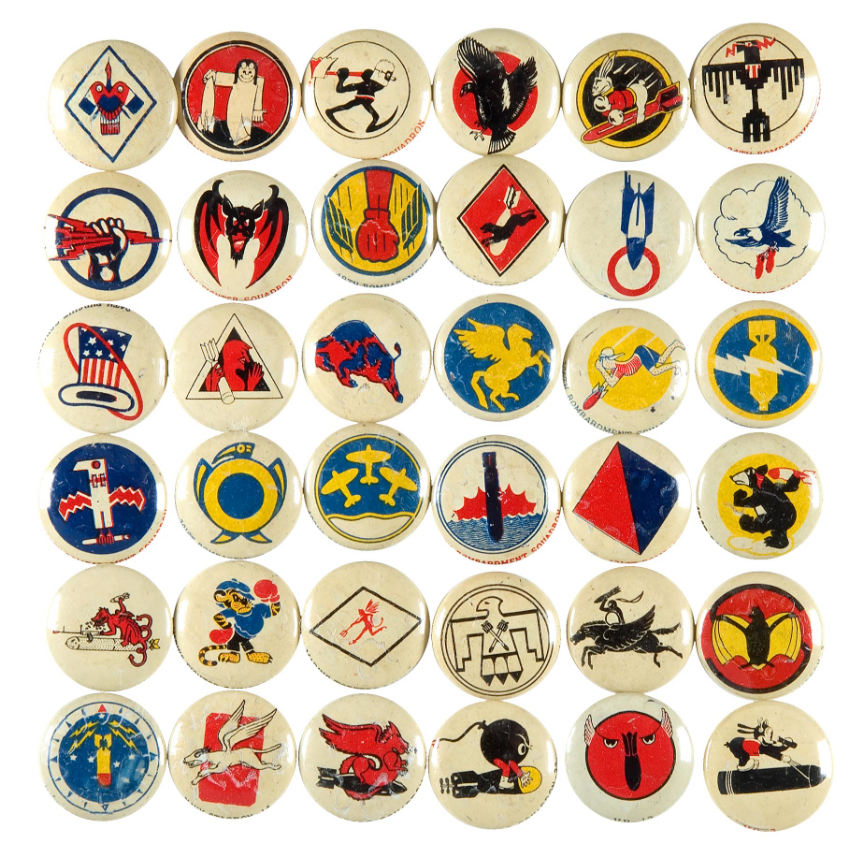 RIVETED: KELLOG'S WW2 AAF SQUADRONS PEP PINS