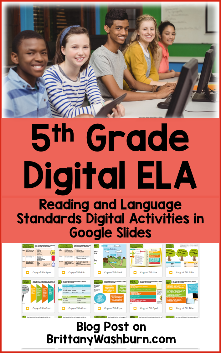5th Grade Digital ELA Activities